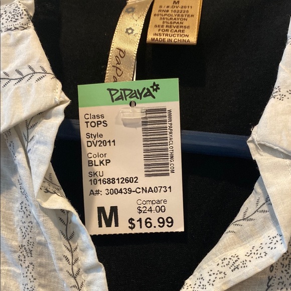 Papaya | Tops | Black And White Layered Womens Top | Poshmark
